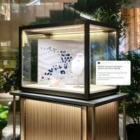 China Luxury Front Showcase with Front Opening Soft-Close Mechanism, 5 Adjustable Glass Shelves, and Customized Dimensions for sale