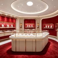 China Luxury Front Showcase with 5 Adjustable Glass Shelves and Tempered Glass in Modern Luxury Design for sale