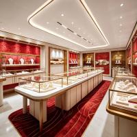 China Luxury Front Showcase with 5 Adjustable Glass Shelves and Tempered Glass in Modern Luxury Design for sale