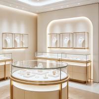 China Eco-Friendly Luxury Front Showcase with Sliding Front Doors and Adjustable Glass Shelves for sale