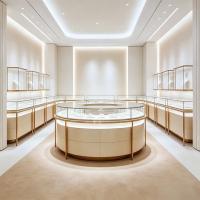 China Eco-Friendly Luxury Front Showcase with Sliding Front Doors and Adjustable Glass Shelves for sale