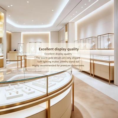China Eco-Friendly Luxury Front Showcase with Sliding Front Doors and Adjustable Glass Shelves for sale