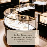 China Customized Overall Dimensions Jewelry Counter with 3 Adjustable Shelves and Secure Key Lock for Retail Display for sale
