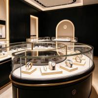 China Customized Overall Dimensions Jewelry Counter with 3 Adjustable Shelves and Secure Key Lock for Retail Display for sale