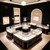 China Customized Overall Dimensions Jewelry Counter with 3 Adjustable Shelves and Secure Key Lock for Retail Display for sale