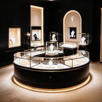 China Customized Overall Dimensions Jewelry Counter with 3 Adjustable Shelves and Secure Key Lock for Retail Display for sale