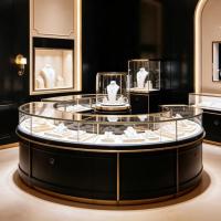 China Customized Overall Dimensions Jewelry Counter with 3 Adjustable Shelves and Secure Key Lock for Retail Display for sale