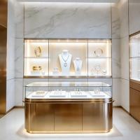 China Customized Shelf Dimensions Island Display Cabinet with 360° Panoramic Display and High Density White Velvet Base for sale