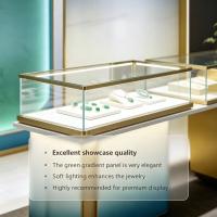 China Waterproof Island Display Cabinet with Round Island Design and Built-In Storage Drawers for Commercial Spaces for sale