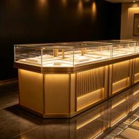 China Luxury Front Showcase with Adjustable Glass Shelves, Tempered Glass And Stainless Steel, and Secure Magnetic Lock for sale