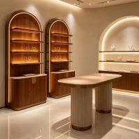 China Ultra Clear Tempered Glass Jewelry Shop Design with Interactive Digital Displays and 12 V Hidden Transformer for Exclusive Jewelry Retail Space for sale