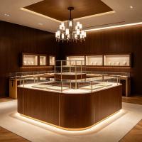 China Partial Assembly Needed Jewelry Retail Counter with Compact Watch Showcase in Black With Silver Accents for sale