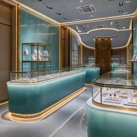 China High Security Locks Jewelry Display Table with Wood And Glass Materials and 12 Compartments for Elegant Retail Store Display for sale