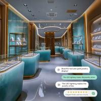 China High Security Locks Jewelry Display Table with Wood And Glass Materials and 12 Compartments for Elegant Retail Store Display for sale