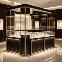 China Elegant Jewelry Boutique Design with Dimmable Lighting System and Shatter-resistant Tempered Glass Featuring 12 V Hidden Transformer for sale