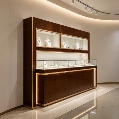 China Ergonomic Jewelry Display Stand with 360° Rotatable Gold-Plated Frame and High Density Gray Velvet Lining for sale
