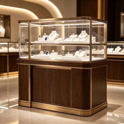 China Gold-Plated Jewelry Display Props with Pink Floral Design and 360° Rotatable Stand for Elegant Presentation for sale