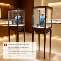 China Luxury Island Display Cabinet with High CRI LED Soft-Close Mechanism and Ultra-Clear Tempered Glass for Showrooms for sale