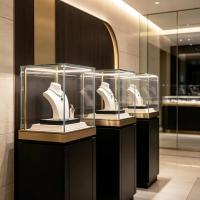 China Customized Dimensions Jewelry Shop Design with LED Spot Lights and 7-Day Design Time for sale