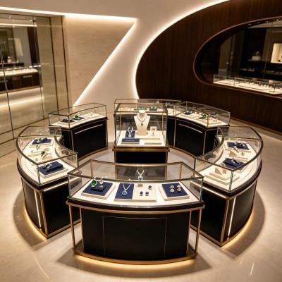 China Direct Made Jewelry Display Organizers with Custom Logo Or Design and Ultra-Soft High-Density Velvet Featuring 4 Tiers Shelves for sale