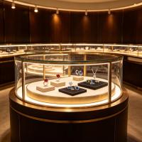 China Customized Jewelry Shop Design with 7-Day Design Time and Calacatta Marble Top for Luxury Jewelry Store Layout for sale