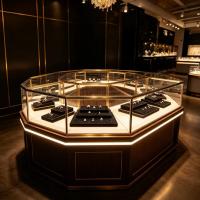 China Customized Jewelry Shop Design with 7-Day Design Time and Calacatta Marble Top for Luxury Jewelry Store Layout for sale