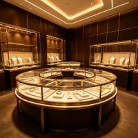 China Customized Jewelry Shop Design with 7-Day Design Time and Calacatta Marble Top for Luxury Jewelry Store Layout for sale