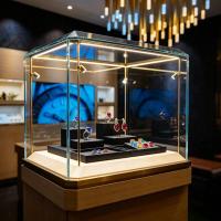 China Customizable Jewelry Display Props with High-Density White Velvet Lining and 18K Gold-Plated Metal Base for sale