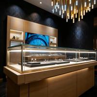 China Customizable Jewelry Display Props with High-Density White Velvet Lining and 18K Gold-Plated Metal Base for sale