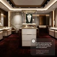 China Customized Shelf Dimensions Jewelry Shop Design with 7-Day Design Time and Luxury Velvet Display Trays for sale
