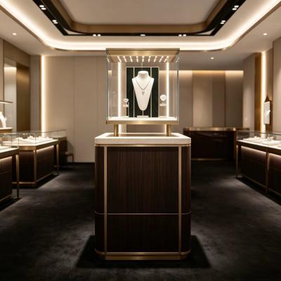 China Customized Shelf Dimensions Jewelry Shop Design with 7-Day Design Time and Luxury Velvet Display Trays for sale