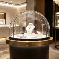 China Upright Display Case with Built-in High-CRI LED Lighting Adjustable Shelves and Ventilated Back Panel for sale