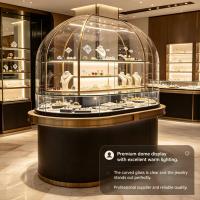 China Upright Display Case with Built-in High-CRI LED Lighting Adjustable Shelves and Ventilated Back Panel for sale