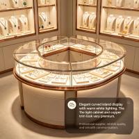 China Upright Display Case with Built-in High-CRI LED Lighting and Rose Gold Stainless Steel Frame Featuring Front Opening Soft-Close Mechanism for sale