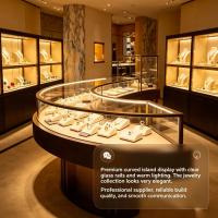 China Tempered Glass And Aluminum Frame Wall Mounted Display Case With 50kg Per Shelf Weight Capacity And Adjustable Glass Shelves for sale