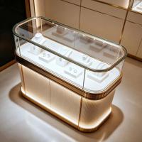 China Wall Mounted Display Case with Top LED Spotlights And Strip Lighting, 50kg Per Shelf Weight Capacity, and 360° Panoramic Display Effect for sale