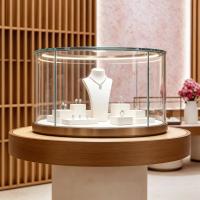 China Luxury Front Showcase with 5 Adjustable Glass Shelves, Secure Magnetic Lock, and Tempered Glass And Stainless Steel Construction for sale