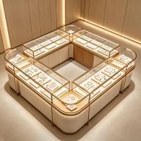 China Luxury Velvet Display Trays Kitchen Island Display Unit with Customized Shelf Dimensions Featuring Sleek Design and Durable Materials for sale