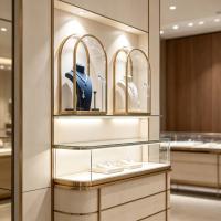China 360° Panoramic Island Display Cabinet Featuring Customized Shelf Dimensions Glass Doors With Metal Handles Ideal For Storefront Displays for sale