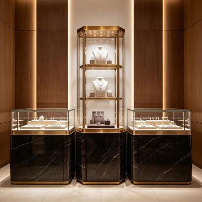 China Customized Overall Dimensions Freestanding Island Display Cabinet Equipped with High Density White Velvet Display Base Material Enhancing Display for sale