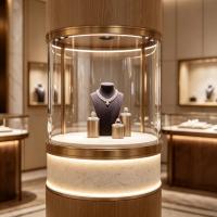 China Wall Mounted Display Case with 3 Adjustable Shelves, Top-mounted LED Spotlights, and Durable Powder Coated Finish for sale