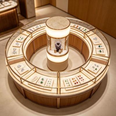 China Wall Mounted Display Case with 3 Adjustable Shelves, Top-mounted LED Spotlights, and Durable Powder Coated Finish for sale