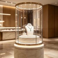 China Customized Overall Dimensions Wall Mounted Display Case with Top-mounted LED Spotlights and Key Lock for sale