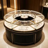 China Luxury Front Showcase with 5 Adjustable Glass Shelves Tempered Glass for Clear View and Precision LED Lighting System for sale
