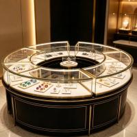 China Luxury Front Showcase with 5 Adjustable Glass Shelves Tempered Glass for Clear View and Precision LED Lighting System for sale