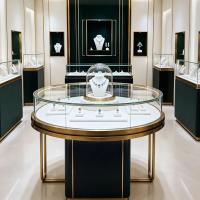 China Elegant Jewelry Boutique Design with Polished Marble Flooring and 600X600X1300MM Display Case for No Need Installation for sale