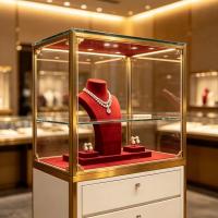 China No Need Install Luxury Jewelry Store Layout with 60KG Weight Capacity and Polished Marble Flooring for sale