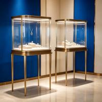 China Black And Silver Jewelry Counter with LED Strip Lighting and Customized Finish for Retail Stores for sale