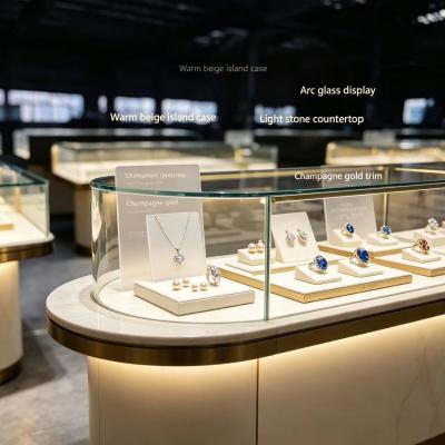 China Pre-Assembled Jewelry Counter with LED Strip Lighting and 2-Year Warranty for Retail Stores for sale