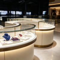 China Pre-Assembled Jewelry Counter with LED Strip Lighting and 2-Year Warranty for Retail Stores for sale